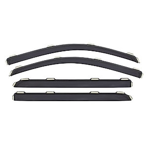 Lund 184536 Ventvisor Elite Side Window Defectors, 4-Piece Set for 2014-2018 Silverado & Sierra 1500; 2015-2018 Silverado & Sierra 2500 HD, 3500 HD | Fits Crew Cab
