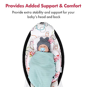 Minne Baby Infant Insert - Compatible with 4Moms RockaRoo and MamaRoo - Breathable Cool Mesh Fabric - Plush Soft Newborn Insert with Head and Body Support