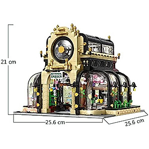 General Jim's Botanical Gardens City Streetview Building Blocks Set - Modular Creator Set with Lights Compatible with Major Brands