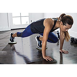 SKLZ Slidez Dual-Sided Exercise Glider Discs for Core Stability Exercises for Hands & Feet, Court Use
