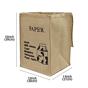 Muellery Recycle Bag Sturdy and Light Waste Basket for Paper with Handles