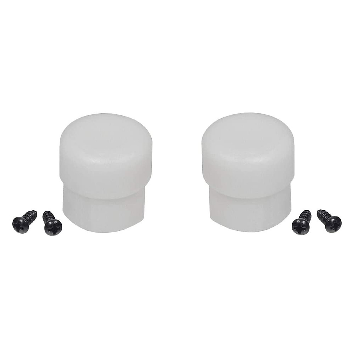 Plastic Tips for Razor Crazy Cart - Premium White Plastic Post (Set of 2) for the Razor Crazy Cart Stabilizing Post - Heavy Duty Factory Original Replacement Spare Parts for Crazy Cart XL