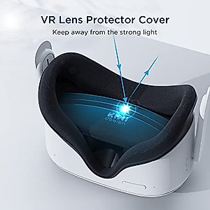 KIWI design VR Facial Interface Bracket with Anti-Leakage Nose Pad and Lens Protector Compatible with Valve Index Accessories