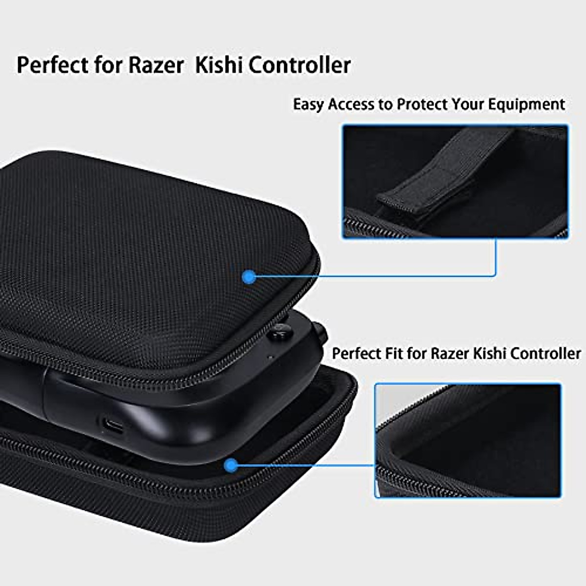 Aenllosi Hard Carrying Case Replacement for Razer Kishi Mobile Game Controlle (New Version)