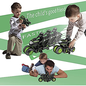 Masefu RC Stunt Car, Remote Control Motorcycle Stunt Power Wheel Motorcycle Car - 2.4 GHz High Speed, 360° Spinning Action Drift Racing Motorcycle for Boys Girls 5-12 Years Kids