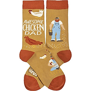 Primitives by Kathy Awesome Chicken Dad Socks