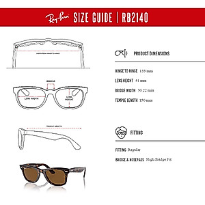 Ray-Ban RB2140 902/57 50M Tortoise/Crystal Lens Brown Polarized Square Sunglasses For Men For Women + BUNDLE with Designer iWear Eyewear Kit
