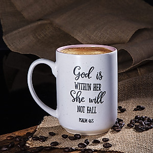 SHEFFIELD HOME Religious Coffee Mugs - Stoneware Motivational Bible Coffee Mugs For Women - Inspirational Mugs And Cups, Mugs For Tea, Latte, And Hot Chocolate - 17oz