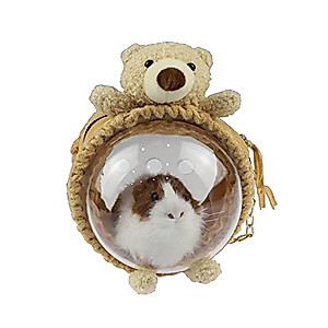 Toysructin Hamster Carrier Bag, Breathable Pet Guinea Pig Outgoing Carrier Bags, Adjustable Travel Sling with Detachable Single Shoulder Strap for Gerbils, Safe Small Animals Carrier Bag Outdoor