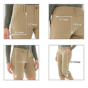 Women's Hiking Pants Convertible Lightweight Quick Dry Outdoor Travel Camping Safari Pants,2192,Blue,2