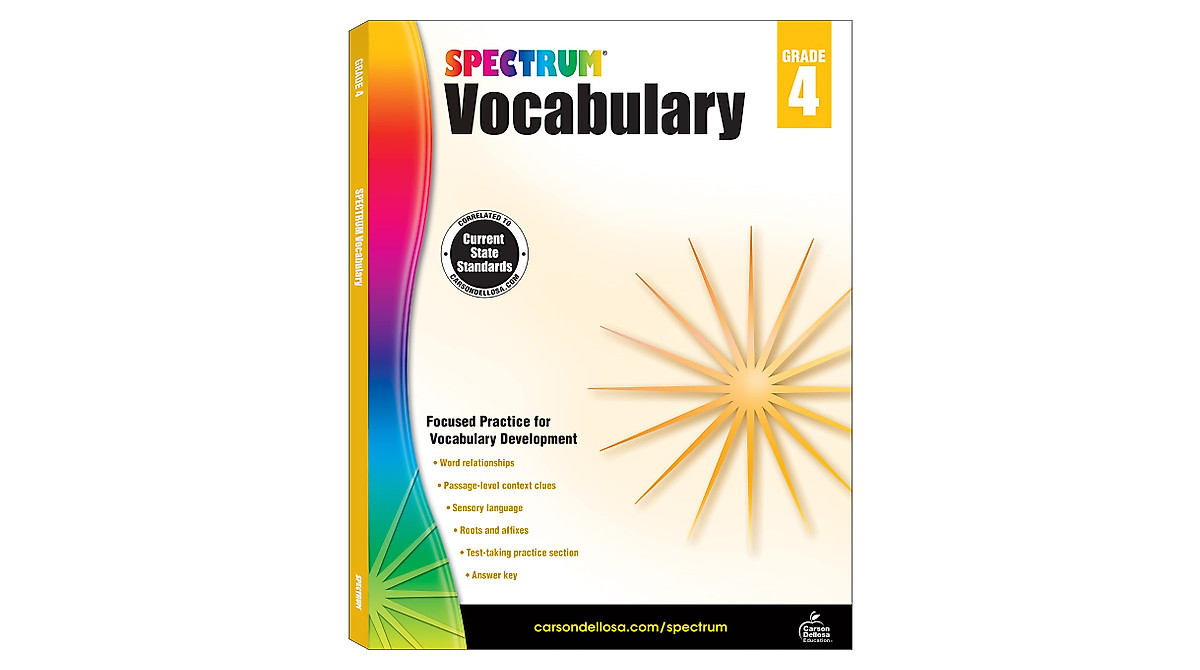 Spectrum Grade 4 Vocabulary Workbook for Reading & Language Skills