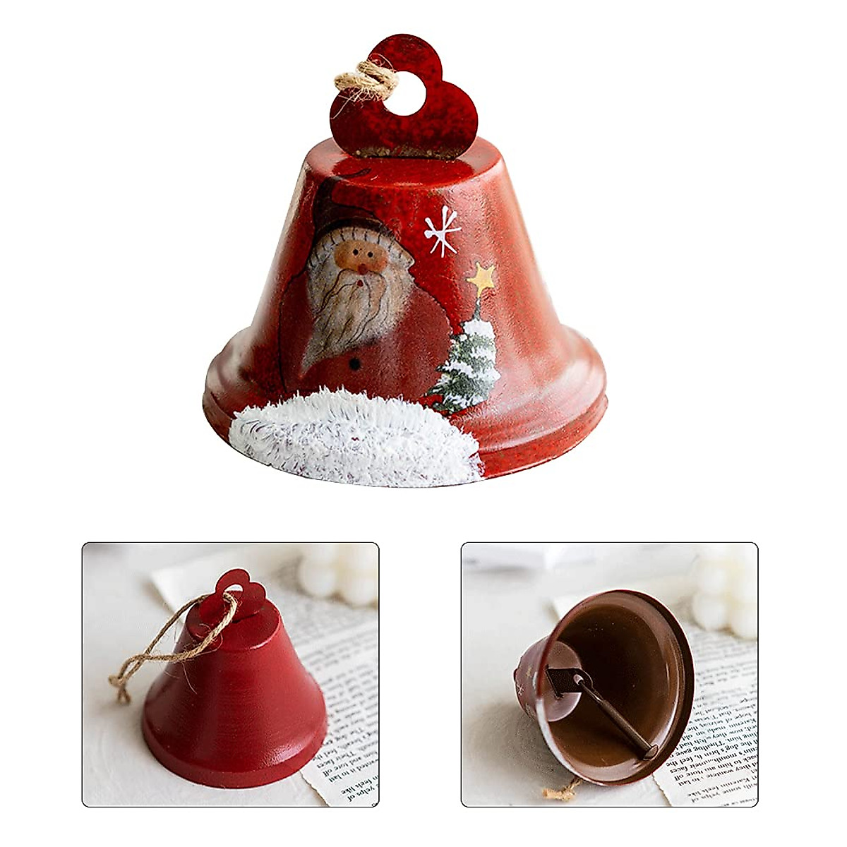 5pcs Christmas Bell, Christmas Jingle Bell Hanging Decoration for Home Garden Christmas Tree Decor(Size:8x8cm)