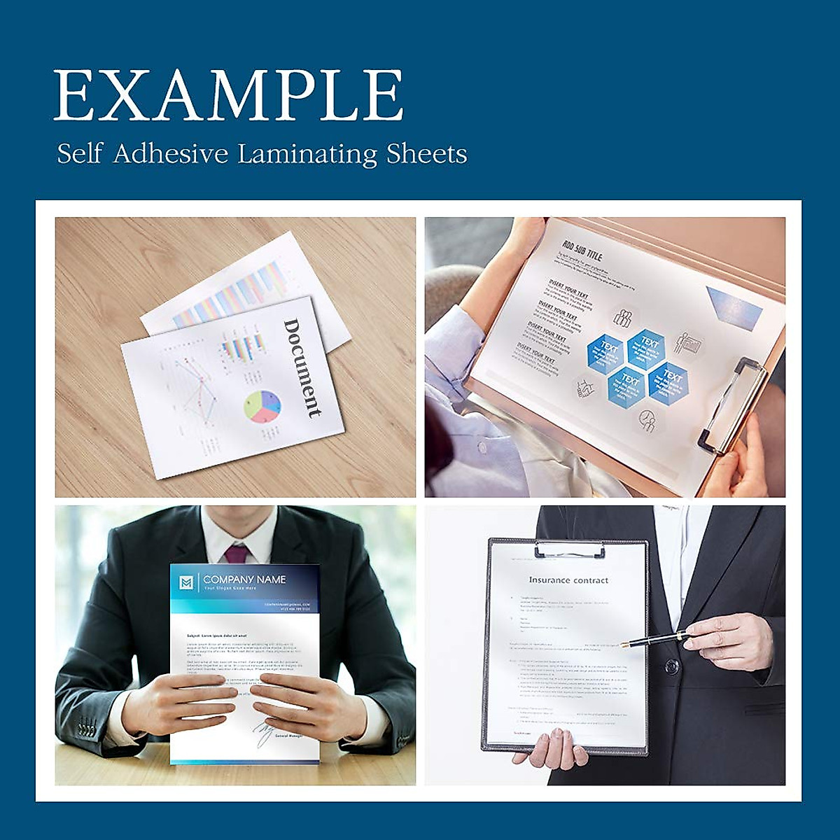 20 Pack Self Adhesive Laminating Sheets, 4 mil Thickness (8.5x11 inch) Peel and Stick Clear Self Seal Laminating Sheets by VIOLETTO