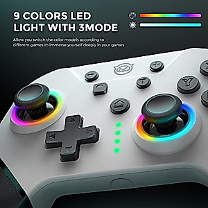 NYXI Chaos Pro controlle with Hall Joystick, switch pro controller wireless for Nintendo Switch/Lite/OLED, Hall Effect Controller with RGB Light, Programmable, Turbo, Vibration, Wake Up