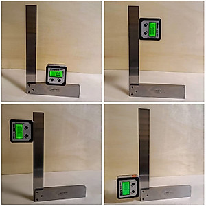 Machinist Square Precision Engineer Wide Seat Square 90 Right Angle Ground Hardened Steel Angle Ruler 3.2 x 2 Inch