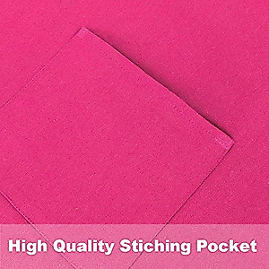 TOPTIE Kids Apron and Chef Hat Set, Adjustable Cotton Child Cooking Kitchen Apron, S-XXL-Hot Pink-S