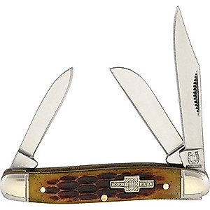 Rough Ryder Small Stockman Amber Bone