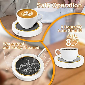 Coffee Mug Warmer, Coffee Warmer for Desk, with Auto Shut Off - 2 Temperature Setting with Light, Smart Coffee Warmer, Electric Beverage Warmer for Coffee, Hot Cocoa, Tea, Milk