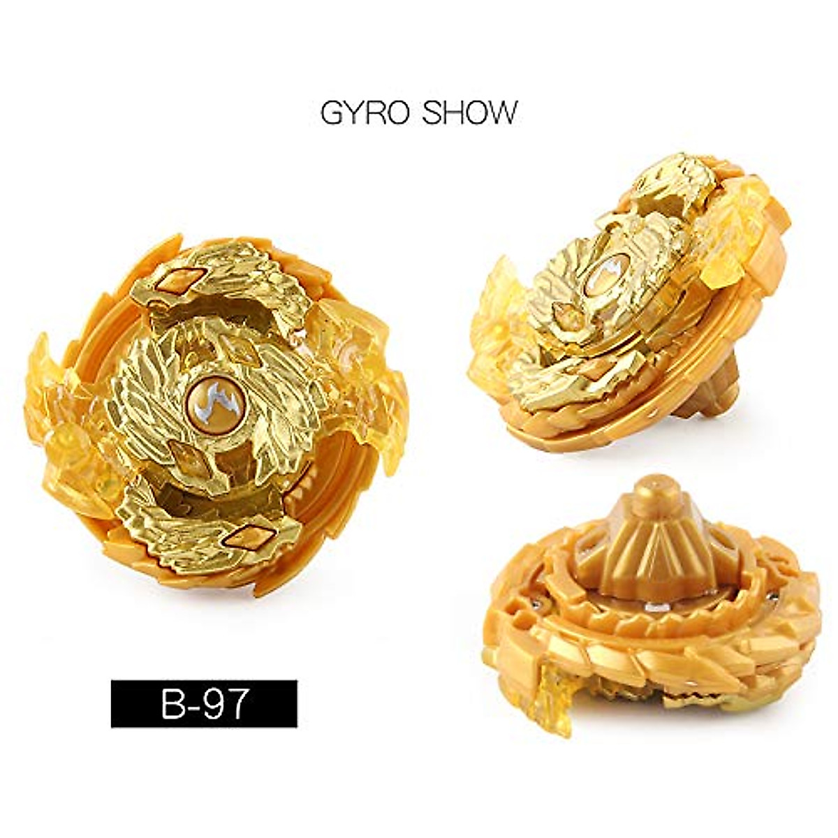 RGoal Bey Battle Burst Gyro Attack Blades Metal Fusion Evolution Combination with Starter Battle Arena, Launchers & Includes 2 Battling Metal Gyro Blades