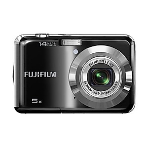 Fujifilm FinePix AX300 14 MP Digital Camera with Fujinon 5x Wide Angle Optical Zoom Lens (Black) (OLD MODEL)