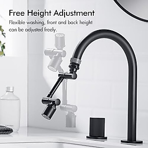 BAGNOLUX 1080° Swivel Faucet Extender for Bathroom Sink, 2 Modes Rotating Faucet Extension Spout, Universal Splash Tap Faucet Aerator Attachment Adapter for kitchen Sink, Robotic Arm Water Nozzle