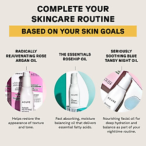 ACURE Radically Rejuvenating Rose Argan Oil - Face, Hair & Body Oil Serum Rich in Vitamin E - Lightweight, Non-Greasy, Vegan - 1 Fl Oz