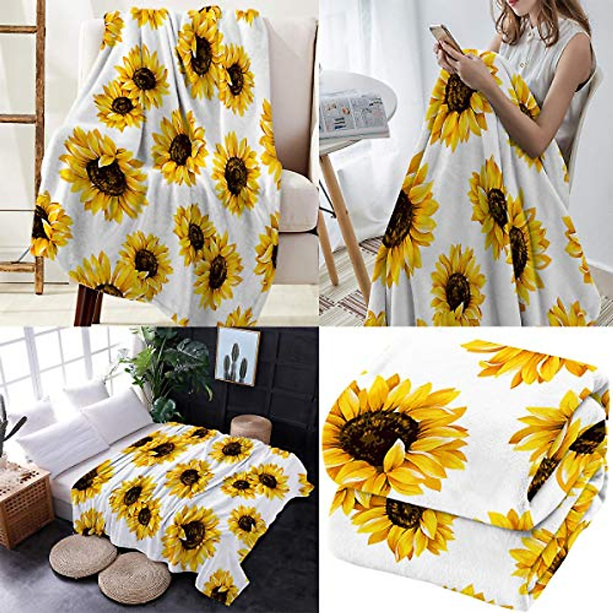 Biyejit Purple Butterfly Blanket Plush Smooth Soft Throw Blanket for Chair Bed Office Travelling Camping