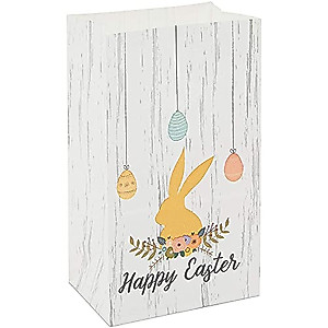 BLUE PANDA Rustic Spring Gift Bags for Easter Party Favors, Goody Bags for Kids (36 Pack)