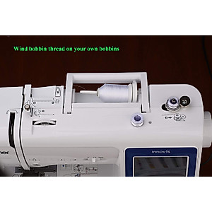 Simthread 4 White 2 Black 60WT Sewing Bobbin Fill Machine Embroidery Thread - 1500 Meters Spool Each…