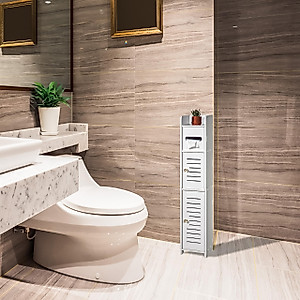 Trademark Innovations Bathroom Storage and Organization, Bathroom Accessories, Bathroom Cabinet Organizer, Toilet Paper Stand