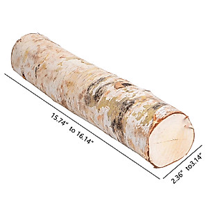 6 Pack Large Birch Logs for Fireplace Unfinished Wood Crafts DIY Home Decorative Burning(Logs:2.4"-3.1" Dia. x 16" Long)