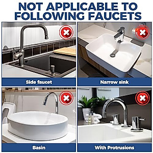 Kitchen Sink Faucet Splash Guard Silicone Sink Faucet Drying Mat Faucet Handle Drip Catcher Tray, Dish Sponge Holder Kitchen Sink Accessories Sink Protector Home Kitchen Organization Gadgets Organizer