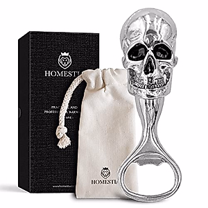 Homestia Skull Beer Bottle Opener Bartender Bottle Opener Vintage Dad Gift Birthday Gift for Beer Lovers, Luxury Camping Gifts RV Gifts Cool Kitchen Gadgets