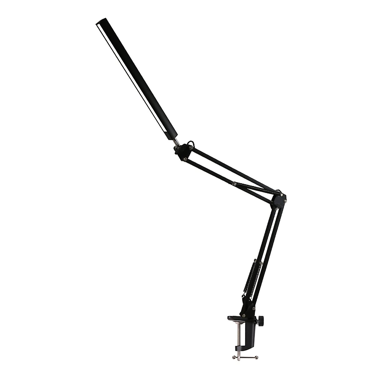 Desk Lamp,12W Eye-Caring Metal Swing Arm Desk Lamp with Clamp, 20 Brightness Dimmable Clamp Desk Light with Memory Function, 360 Degree Spin Architect Table Desk Lamps for Dorms, Studios Reading
