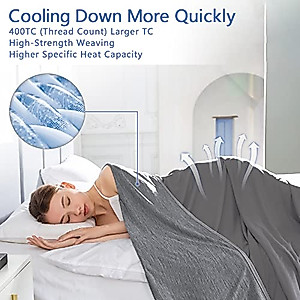 Topcee Cooling Blanket for Night Sweats Absorbs Heat to Keep Adults, Children Cool on Warm Nights, Q-Max 0.5 Cooling Blankets for Hot Sleepers, Ultra-Cool Lightweight Sofa Throw Blanket (50"x70")