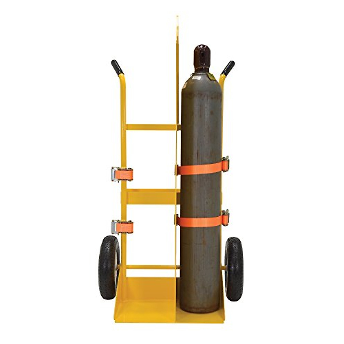 Vestil CYL-EH Steel Torch Cart-Lift Eye with Pneumatic Wheels 23 in. x 34-1/2 in. x 66-3/8 in. 500 Lb. Capacity Yellow