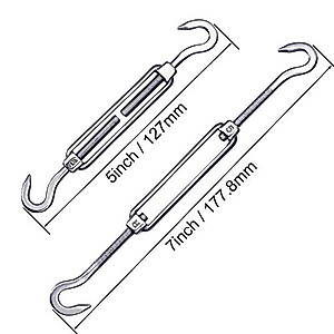 EXCELFU 80 Pieces Sun Shade Sail Hardware Kit 304 Anti-Rust Stainless Steel Rectangle and Square Sun Shade Sails Installation for Outdoor Shade Sail