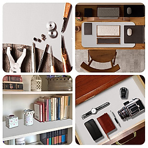 WochiTV Shelf Liner for Cabinets, Drawer 11.8 x 59 inches, Non Adhesive Non Slip Waterproof Durable Foam Mat for Kitchen, Pantry, Bathroom, Cupboard, Closet, Shelves, Drawer, White