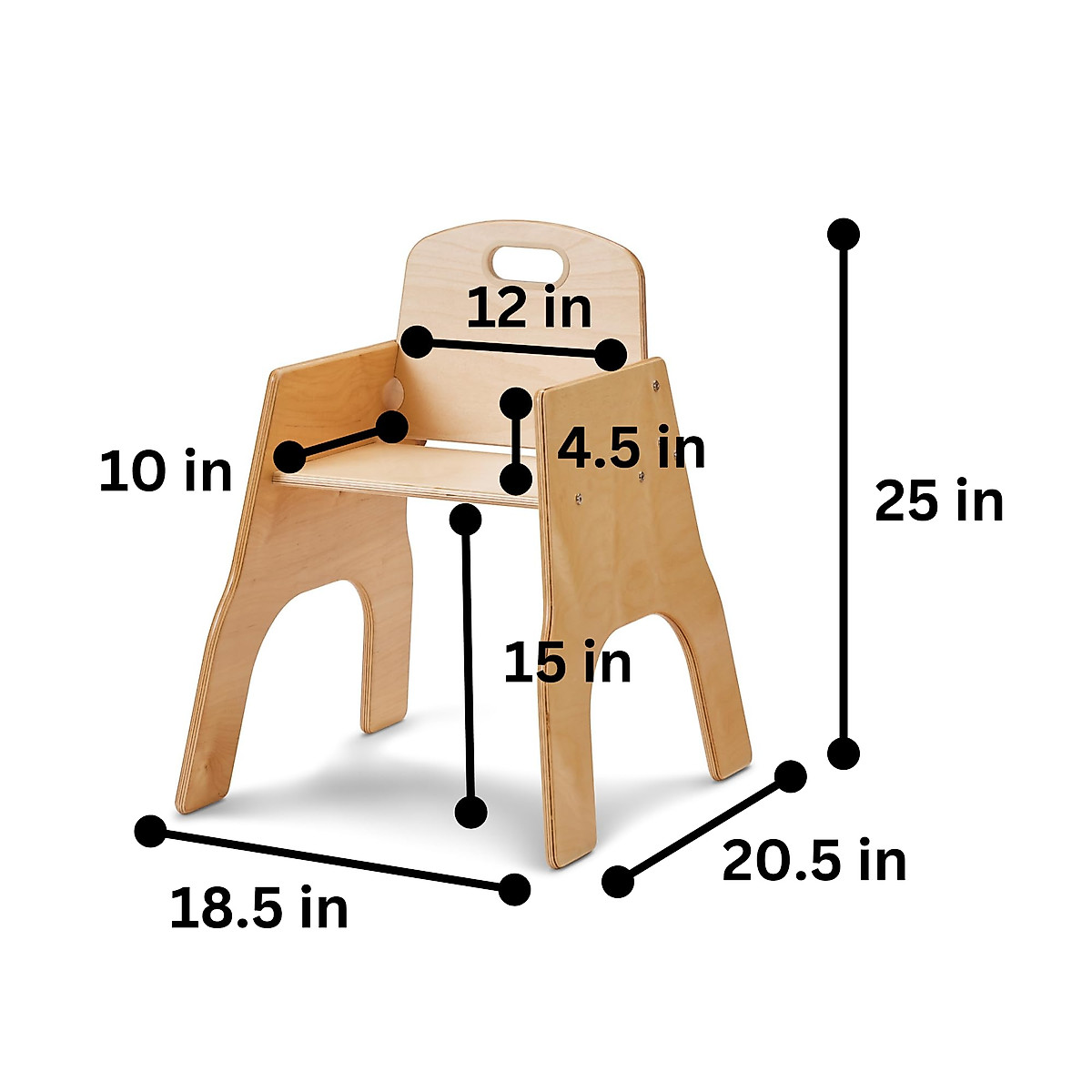 Jonti-Craft 6805TK Chairries Stackable Chair, RTA, 15" Height