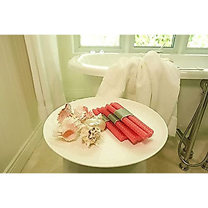 Twigs & Birch Tall Taper Candles Pack (14 Pink Beeswax Candles) – 7 Pairs of 100% Natural Canadian Beeswax Taper Candles – Smokeless Air-Purifying Burn - 9 inch Long Candles, Natural Colors