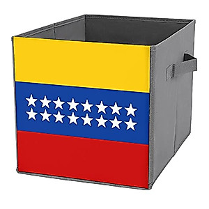 Flag of Gran Colombia Collapsible Storage Bins Basics Folding Fabric Storage Cubes Organizer Boxes with Handles