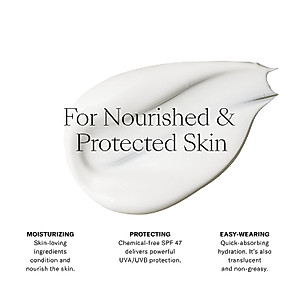 Josie Maran Argan Oil Daily Facial Moisturizer with SPF 47 & SunBoost ATB - Lightweight, Chemical Free Facial Sunscreen with Jojoba Oil & Green Tea - Smooths Texture & Boosts Radiance (2 oz)