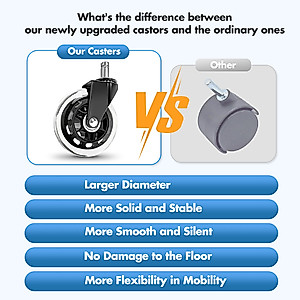 Office Chair Ergonomic Desk Chair with Pop-Out Lumbar Support, High Back Executive Chair, Upgraded Casters, Adjustable Headrest, Flip-Up Arms, Leather Home Chair with Thick Cushion for Comfort-Black