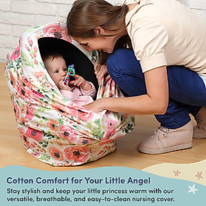 KiddyStar 4 In 1 Fashionable Multi-purpose Infant Nursing Cover, Infinity Scarf & Shawl, Floral