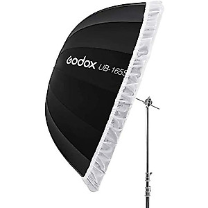 Godox UB-165S 65 inch 165cm Parabolic Inner Silver Reflec Umbrella Studio Light Umbrella with Diffuser Cover Cloth