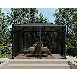 Palram - Canopia Martinique 4300 Gazebo Netting Set, Gray - 4 Piece