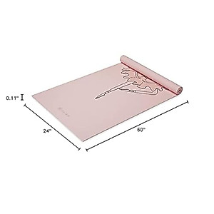 Gaiam Kids Yoga Mat Exercise Mat, Yoga for Kids with Fun Prints - Ideal for Babies, Active & Calm Toddlers and Young Children (60" L x 24" W x 3mm Thick) - Ballerina