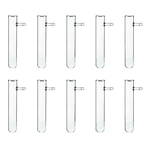 EISCO Test Tubes with Side Arm, Pack of 10, 6" (150mm) x 1" (24mm) Diameter, Borosilicate Glass 3.3