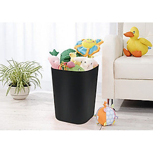 Besli 2 Gallon Small Trash Can Garbage Can Wastebasket for Bathroom Bedroom Kitchen Office (Black, 2 Pack)