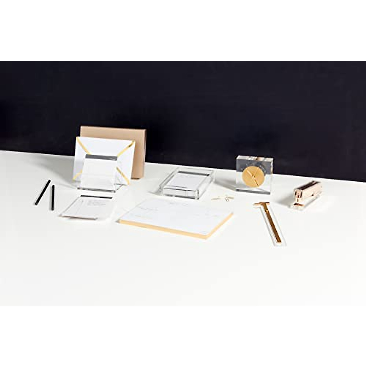 russell+hazel Weekly Notepad, White with Gilded Edges, 80 Sheets, 10” x 7” (27616)